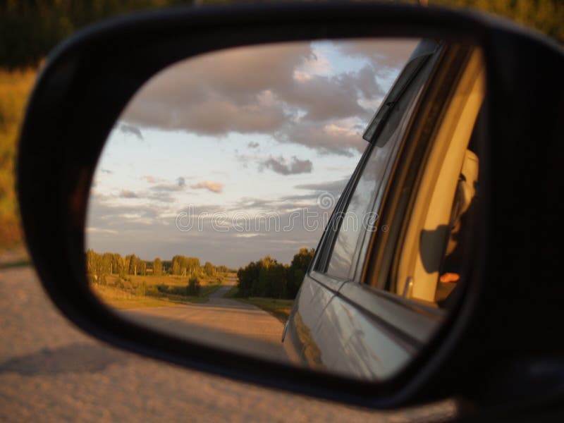 Landscape in the mirror stock image. Image of transportation - 7324099
