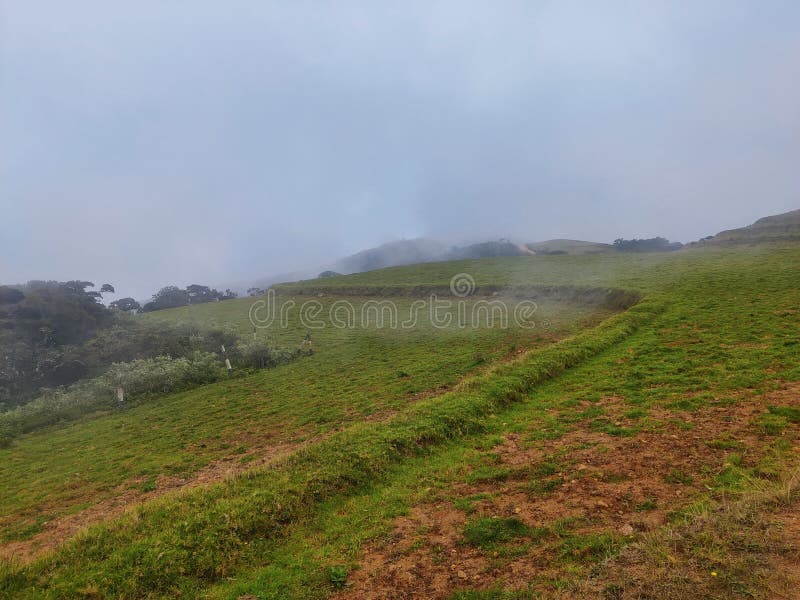 Landscape in the Mist Beautiful Rainy Day Stock Photo - Image of ...