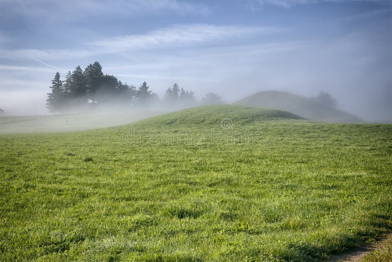 Landscape mist stock image. Image of nature, calm, green - 46175175