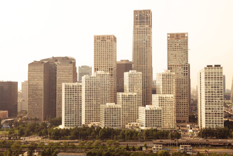 Landscape of modern city stock image. Image of cityscape - 25729377