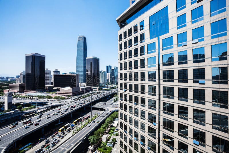 Landscape of modern city stock photo. Image of street - 26180508