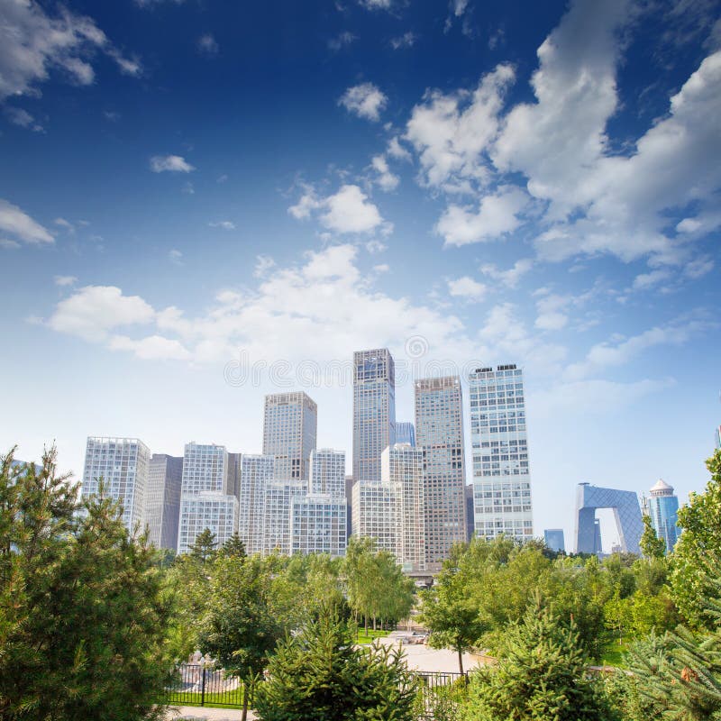 Landscape of Modern City,beijing Stock Photo - Image of landscape ...