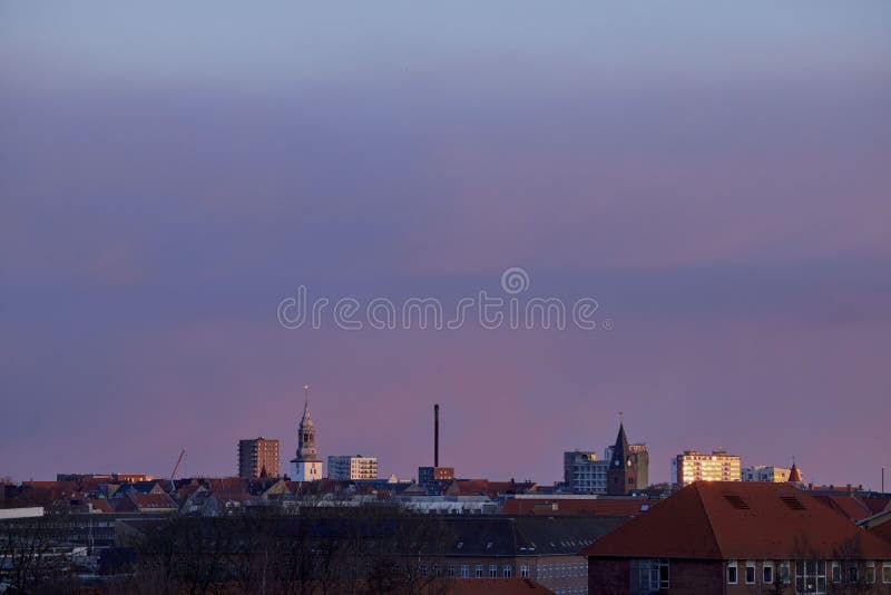 Landscape of Modern Urban City in Denmark Stock Image - Image of ...