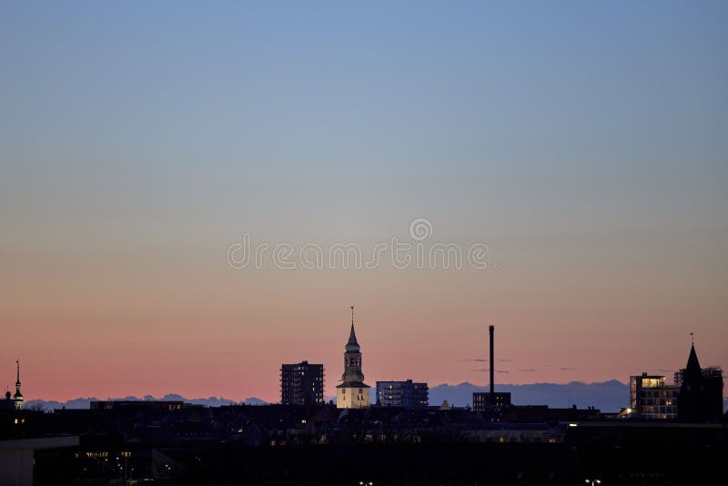 Landscape of Modern Urban City in Denmark Stock Image - Image of ...