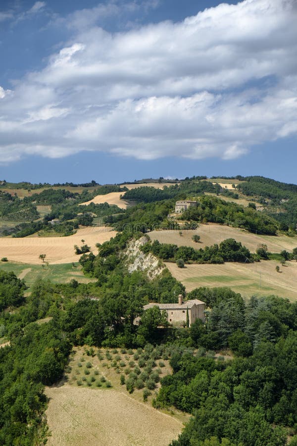 Landscape in Montefeltro from Frontino Marches, Italy Stock Photo ...
