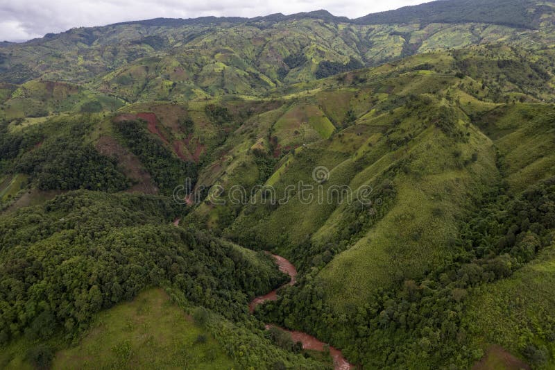 Landscape of Morning Mist with Mountain Layer. Mountain Ridge and ...