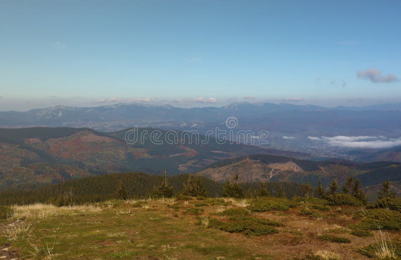 Mount Hoverla Hanging Peak of the Ukrainian Carpathians Against the ...