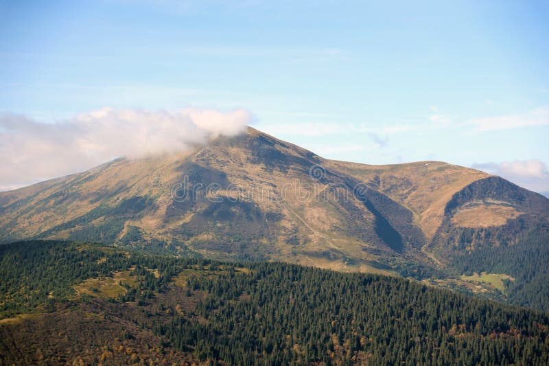 Mount Hoverla Hanging Peak of the Ukrainian Carpathians Against the ...