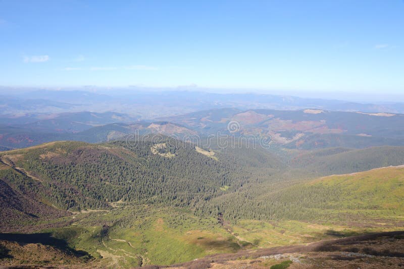 Mount Hoverla Hanging Peak of the Ukrainian Carpathians Against the ...