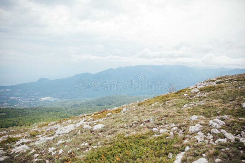 Beautiful Landscape of a Mountain Peak without Trees Stock Photo ...