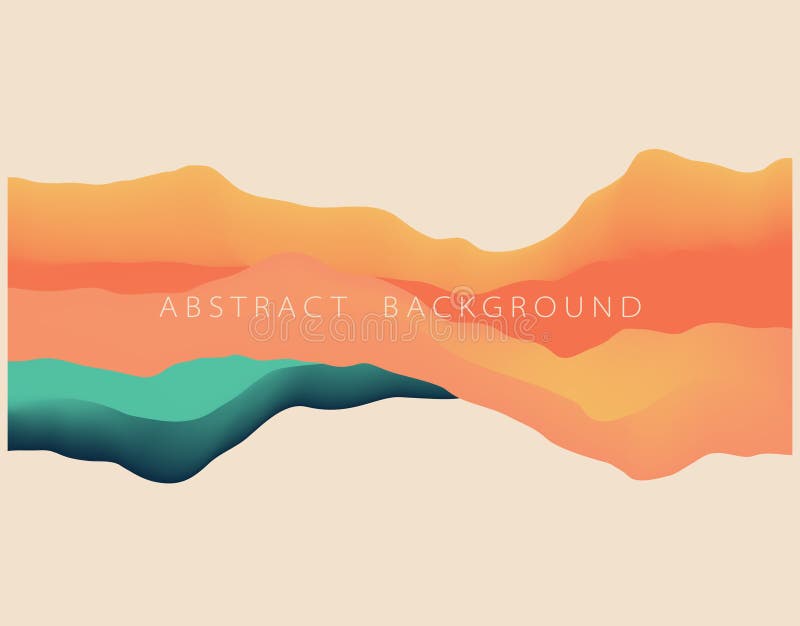 Landscape with Mountains. Abstract Background with Modern Gradient ...