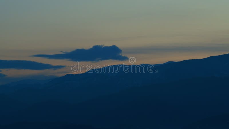 Landscape with Mountains. Beautiful Tropical Background. Clouds Flow in ...