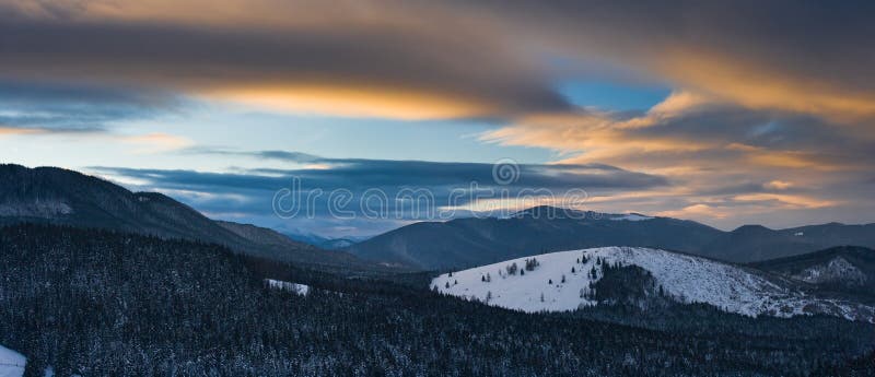 Evening in mountains stock image. Image of europe, morning - 243205563