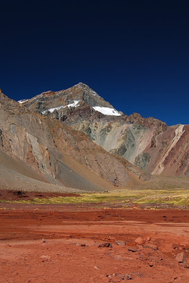 Landscape with Mountains and Volcanic Ground Stock Image - Image of ...