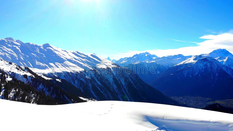 Landscape with Mounts and Snow Stock Image - Image of altitude, alpine ...