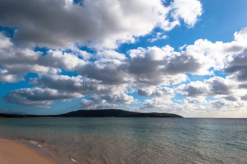 Landscape of Mugoni Beach Sardinia Stock Photo - Image of shore ...
