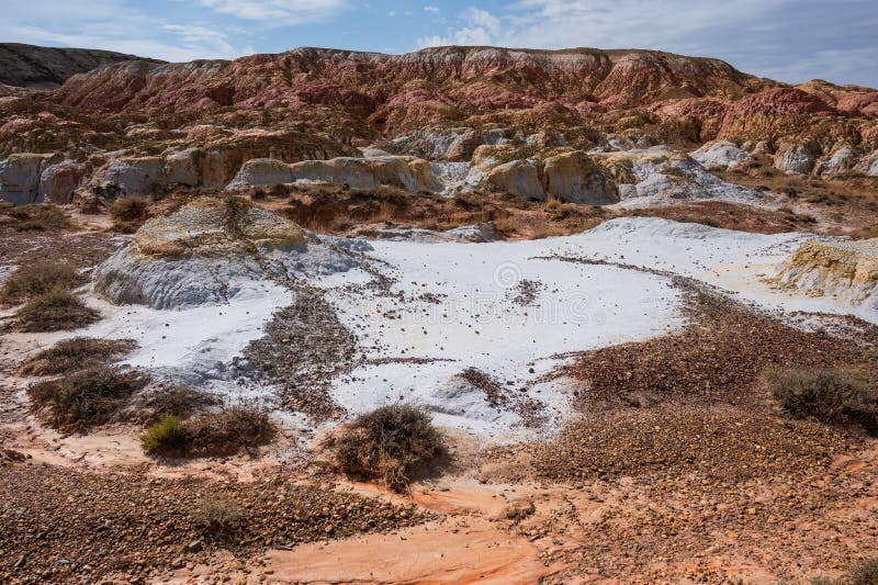 Landscape of Multi-colored Clay Dunes. Mars on Earth. Stock Photo ...