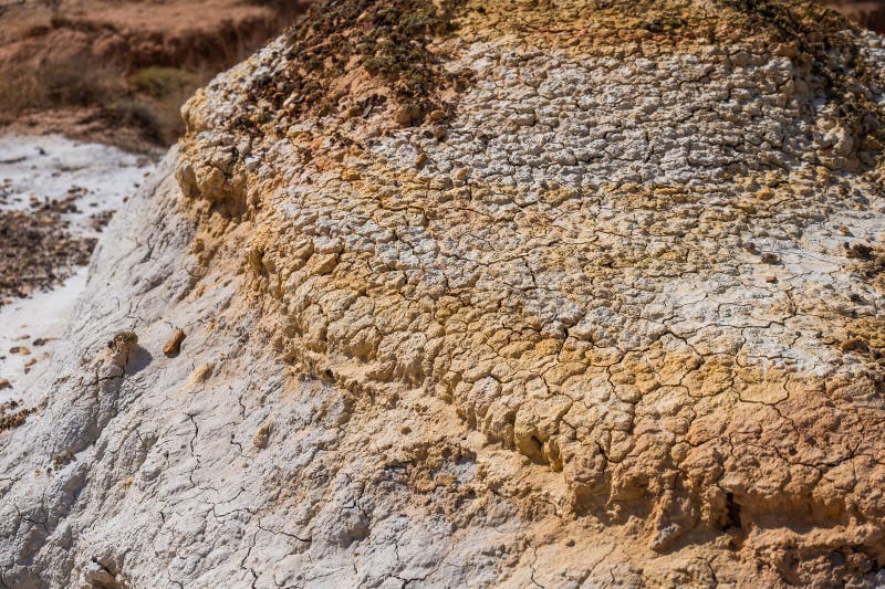 Landscape of Multi-colored Clay Dunes. Mars on Earth. Stock Image ...