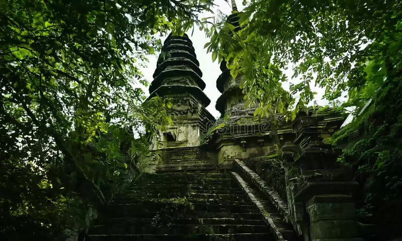 Landscape Nature Abandoned Rustic Temple Stock Video - Video of ...