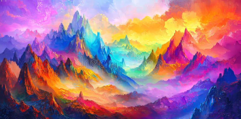 Landscape of Nature, a Dreamscape, and Vibrant Colors Stock Image ...