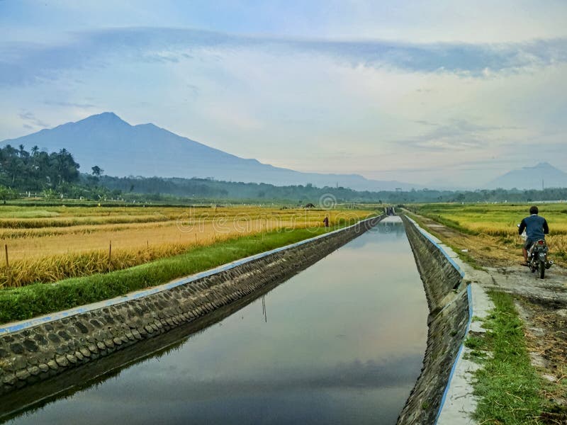 Landscape Nature Mountain Gunung Sungai Editorial Image - Image of ...
