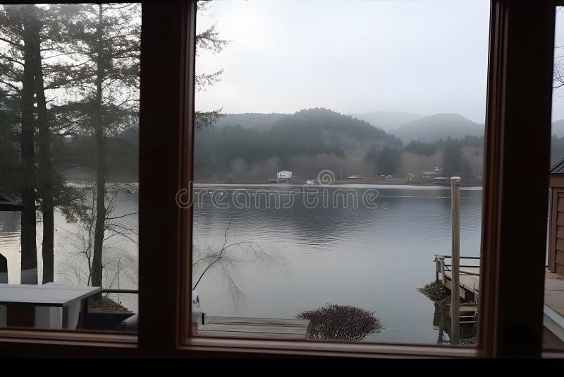 Landscape Nature View Background. View from Window at a Wonderful ...