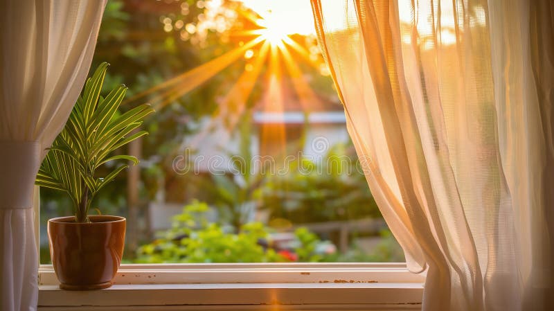 Landscape Nature View Background. View from Window at a Wonderful ...