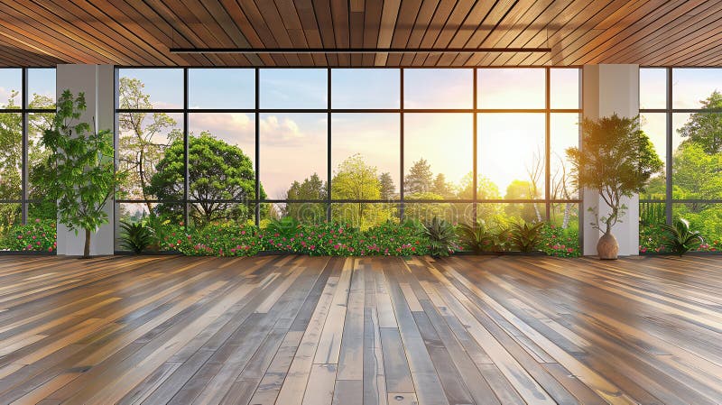 Landscape Nature View Background. View from Window at a Wonderful ...