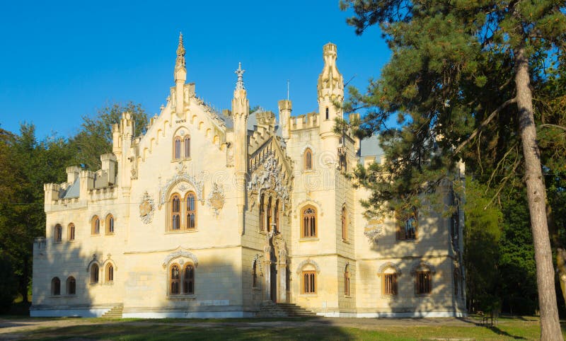 Sturdza Castle in Miclauseni, Romania Stock Image - Image of grass ...