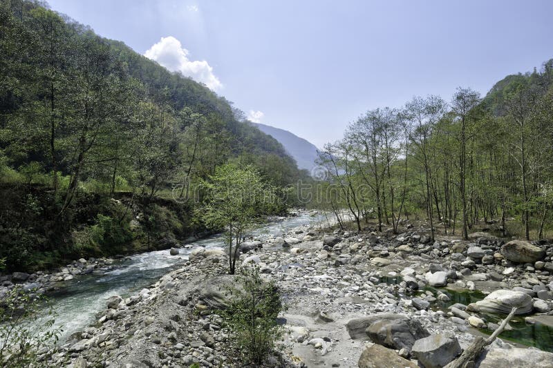 Landscape in Nepal stock photo. Image of immersive, valley - 275203436
