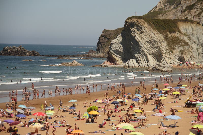 Landscape of Ocean Beach in Sunny Spain Editorial Photography - Image ...