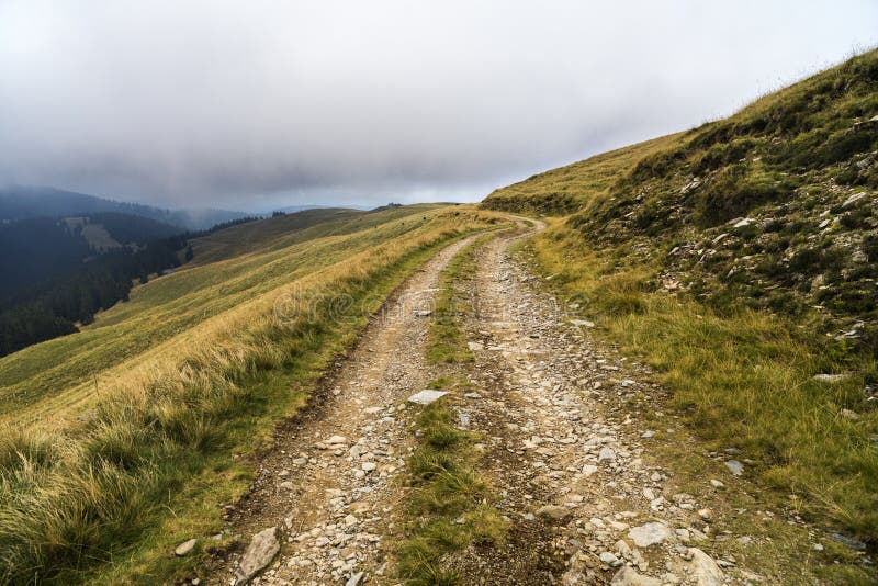 Landscape with Offroad on the Mountain Somewhere. Stock Photo - Image ...
