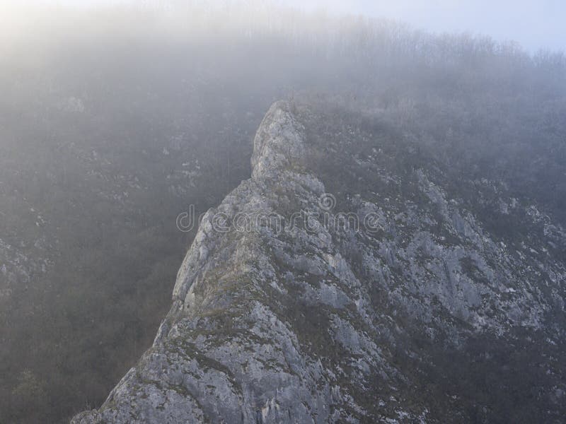 Landscape in Old Limestone Mining, Baita, Romania Stock Image - Image ...