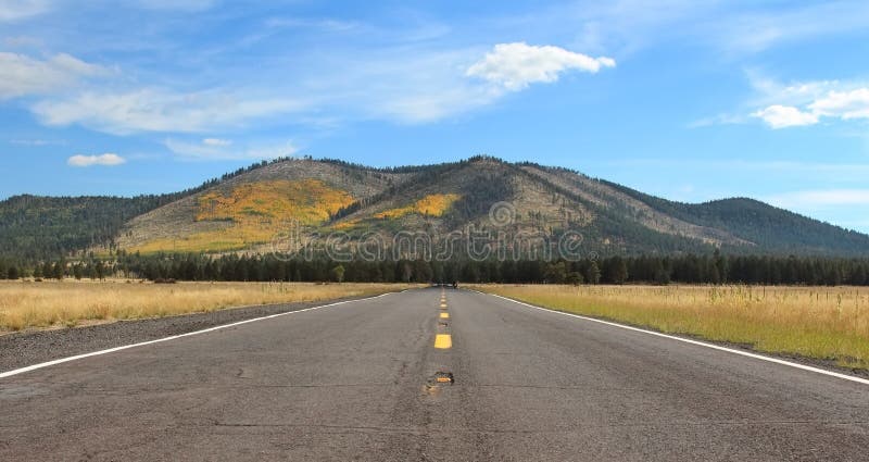 Landscape of Open Country Road in Autumn Stock Photo - Image of ...