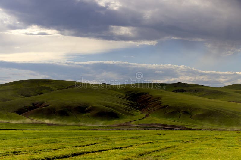 Landscape of the Orkhon Valley in Mongolia Stock Image - Image of horse ...