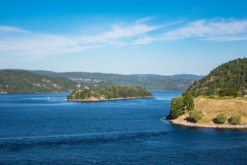 Landscape in the Oslofjord stock image. Image of recover - 61528215