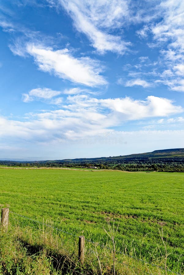 Landscape Over the Fields - County Durham Stock Photo - Image of field ...