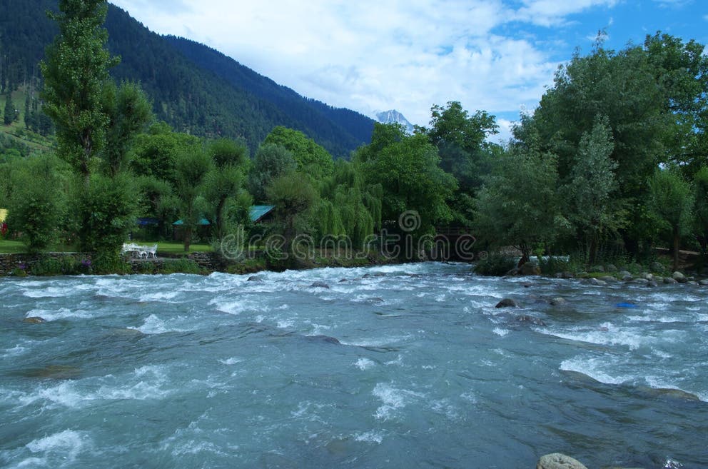 Landscape in Pahalgam-1 stock image. Image of brilliant - 97753069