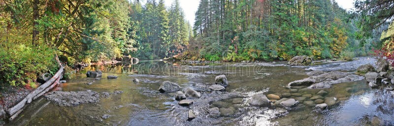 Landscape Panorama at the River`s Edge Stock Image - Image of landscape ...