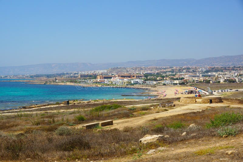 Landscape of Paphos stock image. Image of water, buildings - 26450379