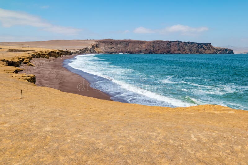 Landscape of the Paracas National Reserve in Peru Stock Image - Image ...