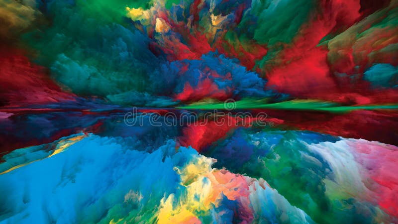 Magic of Heaven and Earth stock illustration. Illustration of nebula ...