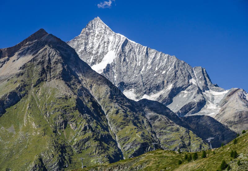 Landscape in Pennine Alps, Switzerland Stock Image - Image of natural ...
