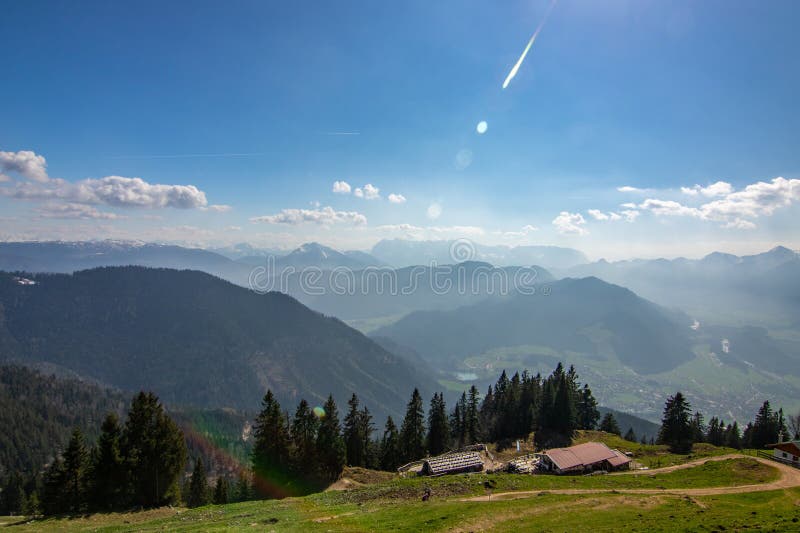 Landscape Photo of an Uphill Climb in Spring. Landscape in Sunshine in ...