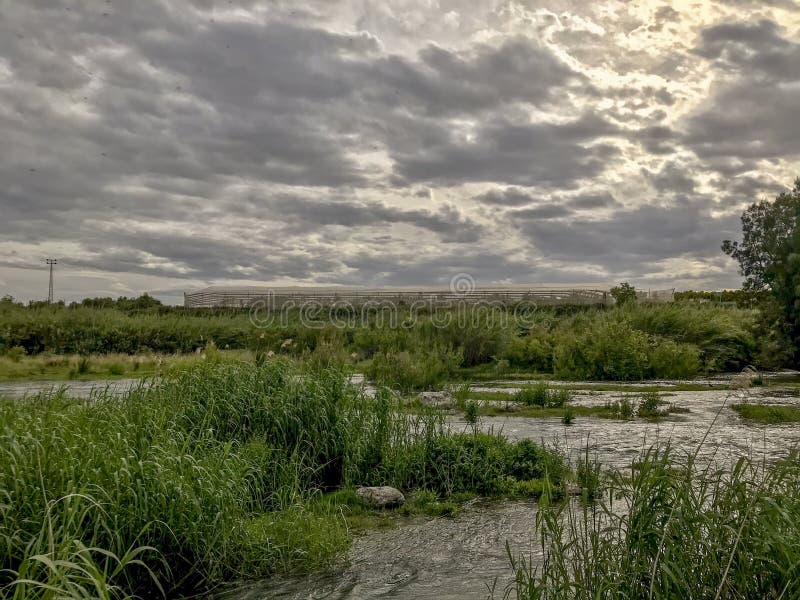 Landscape Photographed on a Walk Along the Riverside Stock Image ...
