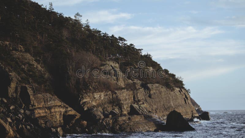 Landscape Photography Of Cliff And Ocean Stock Image - Image of cape ...