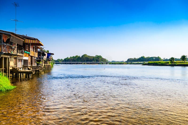 Landscape of Ping River at Ban Tak District Stock Image - Image of park ...