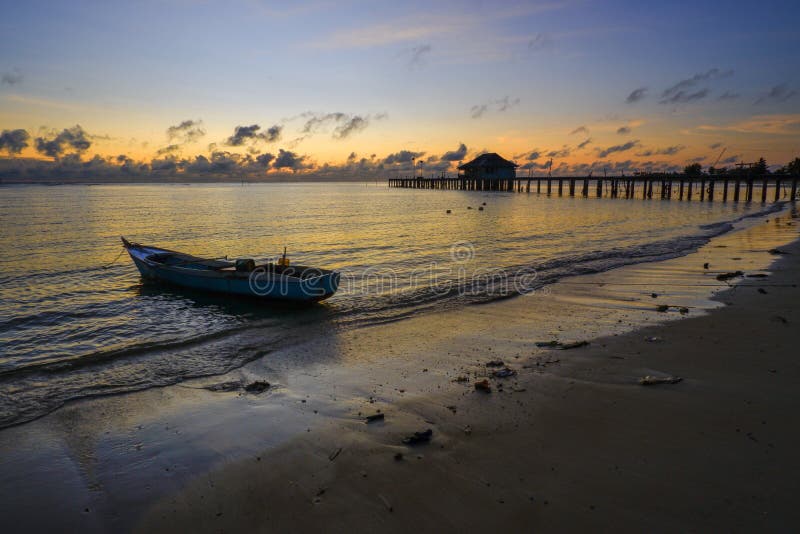Landscape of Piwang Beach Natuna Indonesia Stock Image - Image of ...