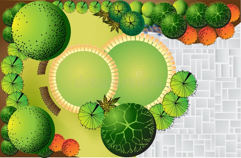 Landscape Plan stock vector. Illustration of flowers - 18937465