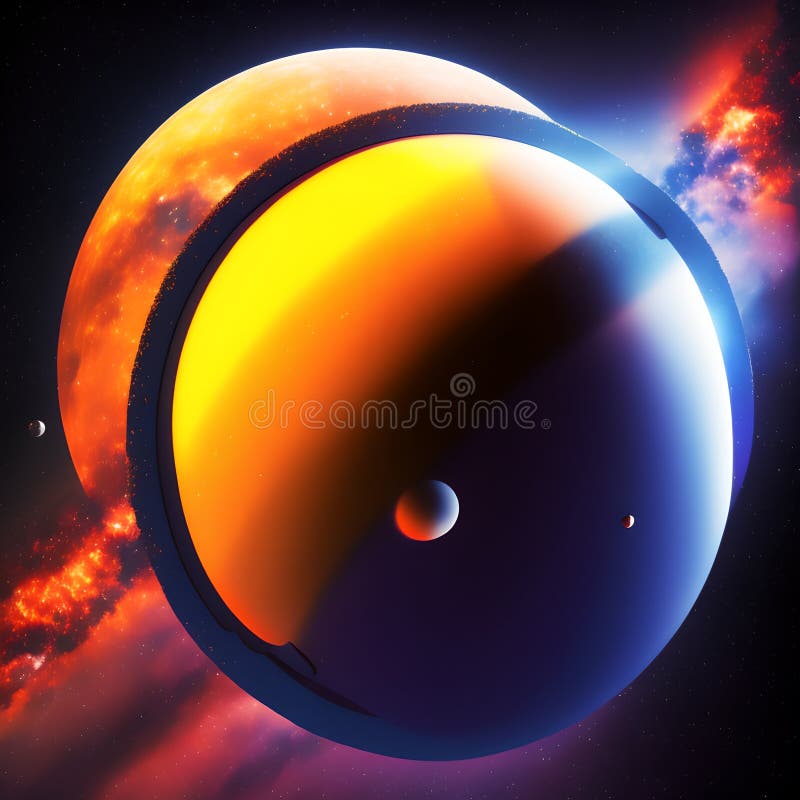 Landscape of Planet Mercury, Generative AI Illustration Stock ...